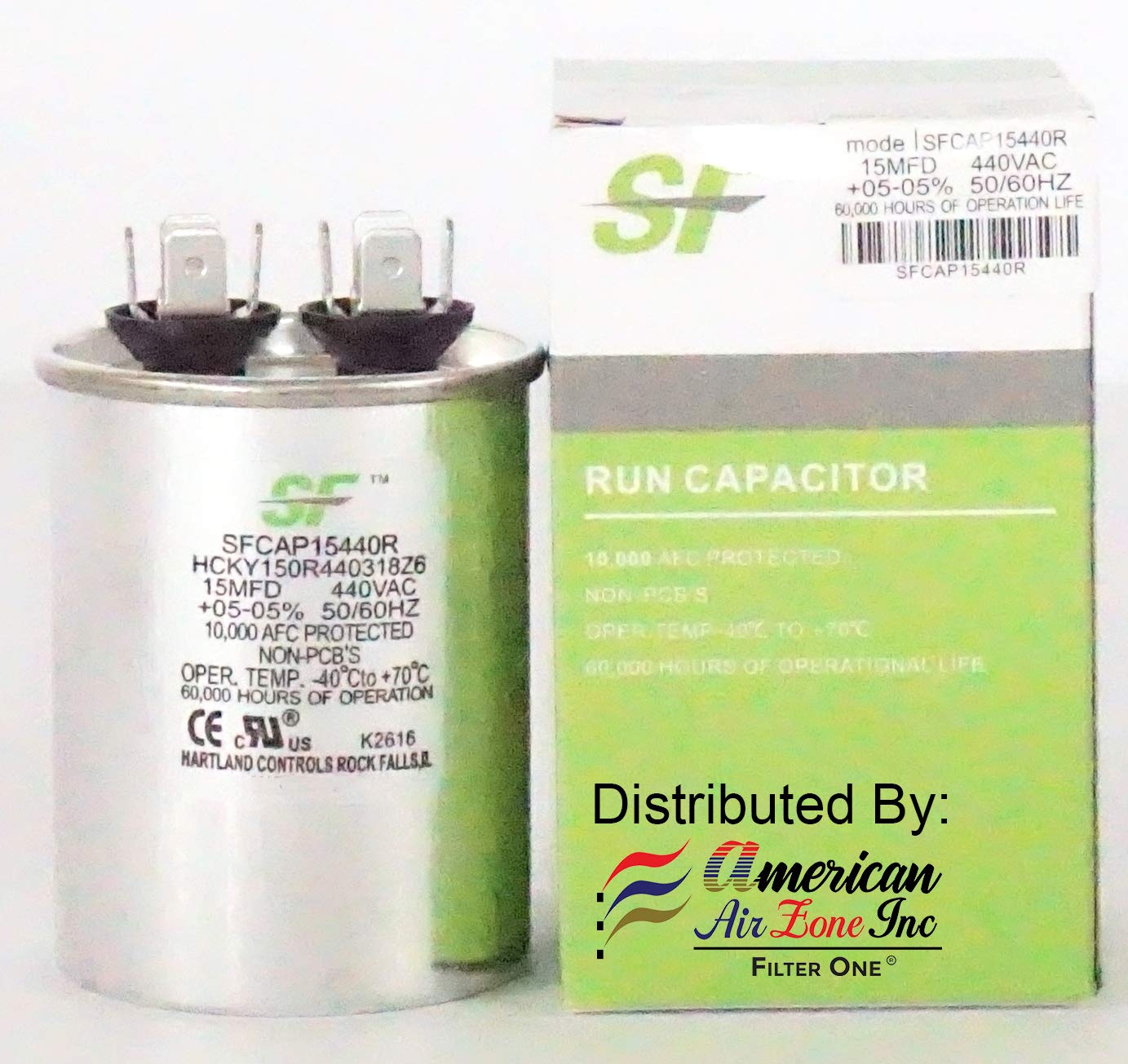 Round Motor Run Capacitor Replaces other Brands Capacitors MicroFarad ...