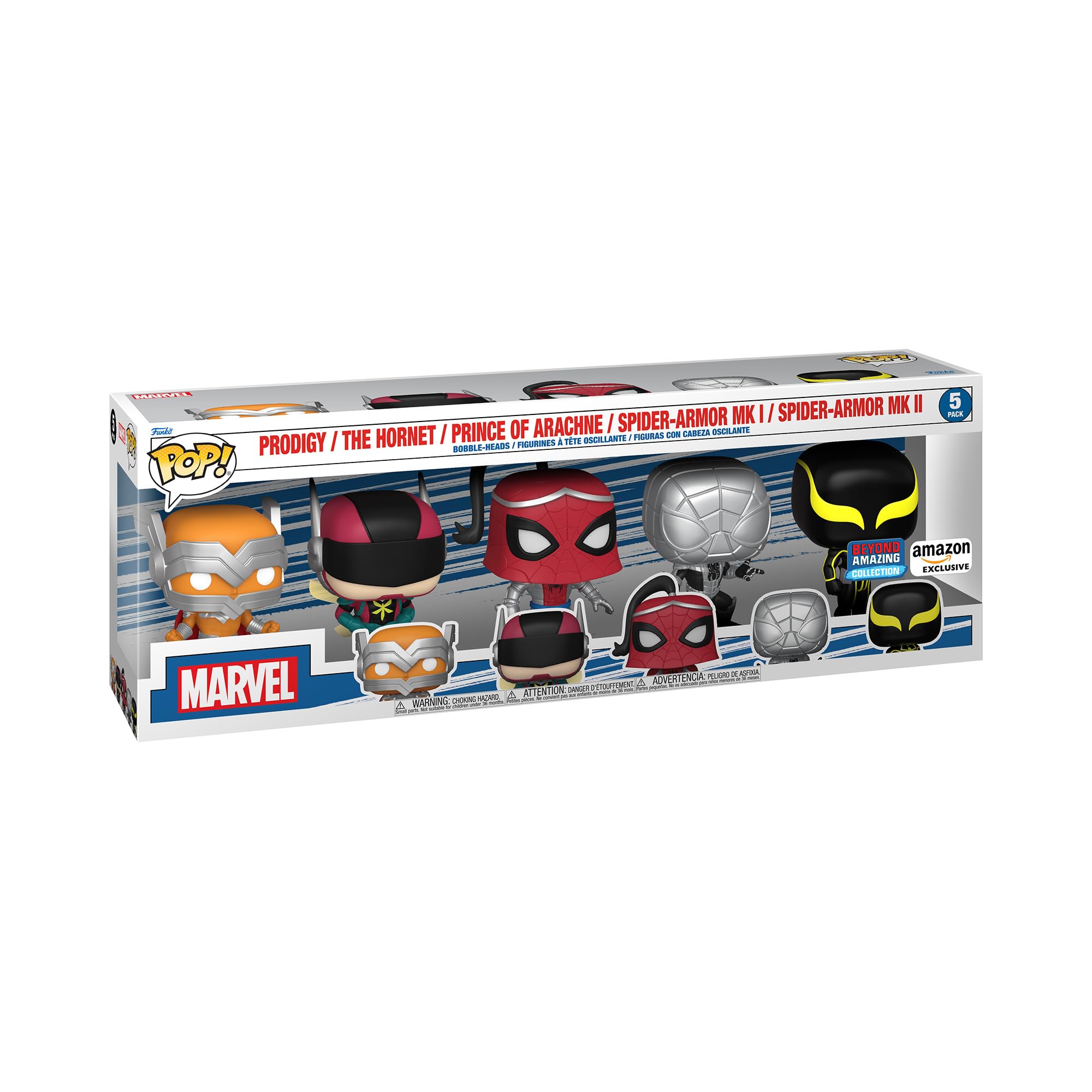 Funko Pop! Marvel: Spider-Man: Beyond Amazing 5 Pack, Amazon Exclusive ...