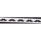 Amazon.com: Morex Ribbon Mustache Chevron Glitter Grosgrain Fabric ...