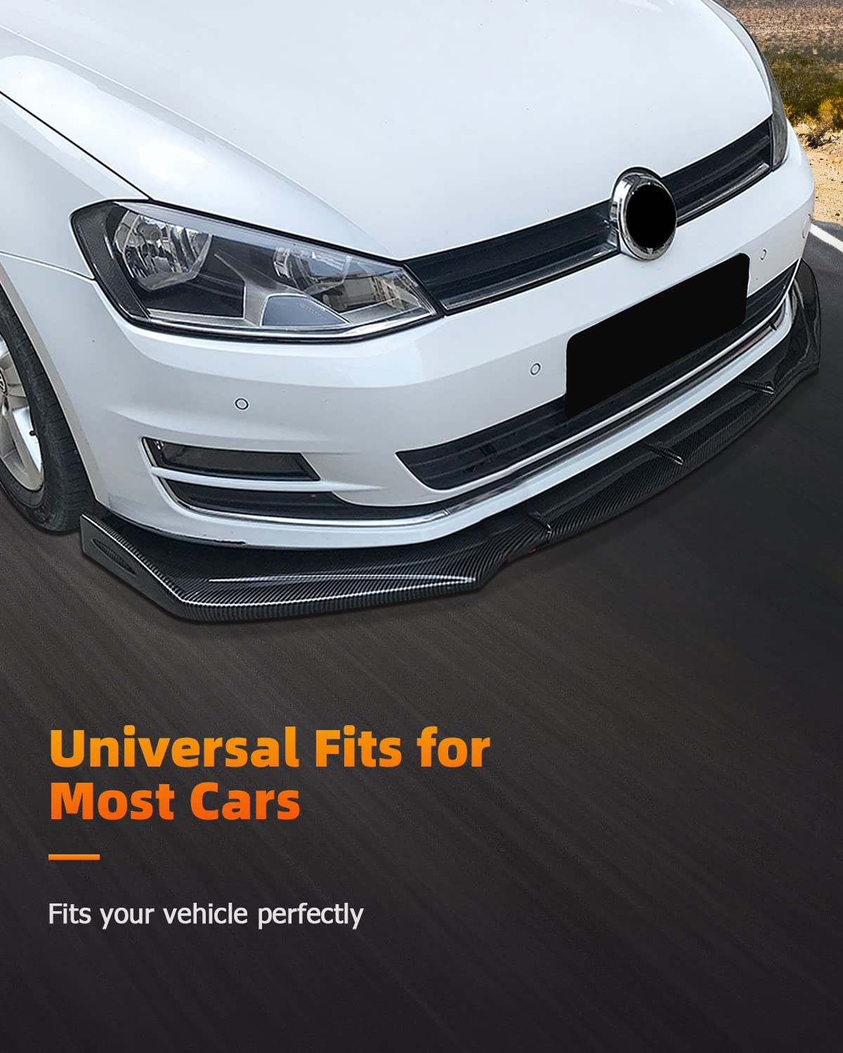 Mua FINDAUTO PP Car Front Lip Body Kits Universal Glossy Carbon Look ...