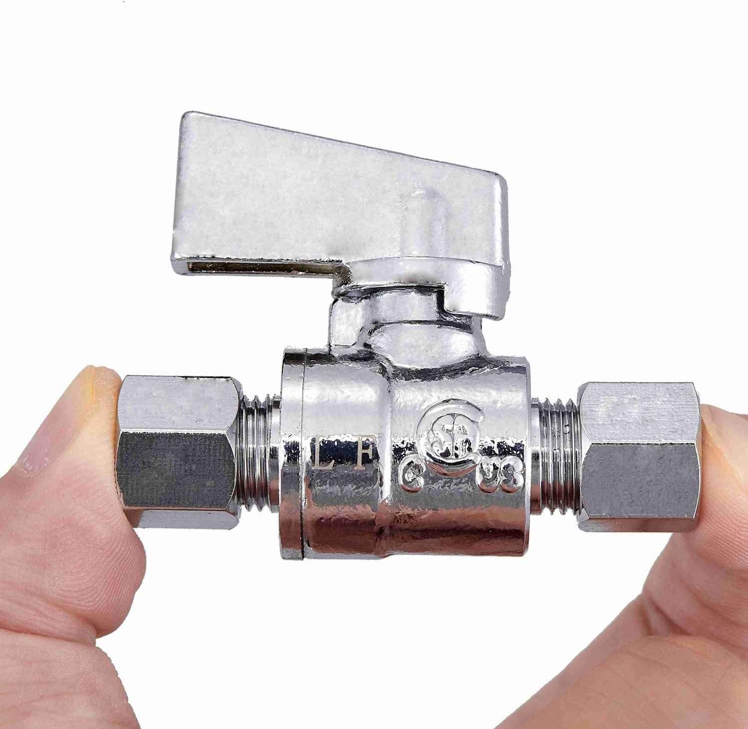 Minimprover 2 Pack Premium Lead Free Brass 1/4" Compression x 1/4 ...