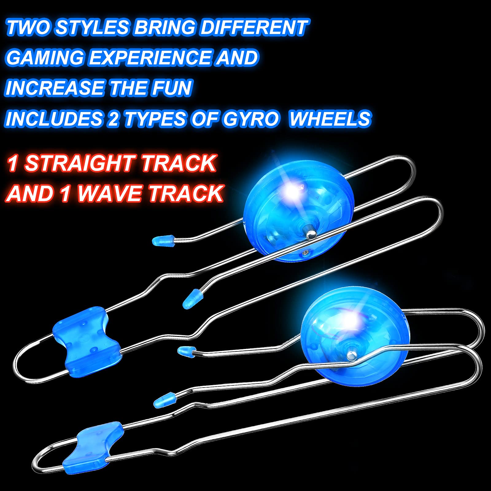 Mua Sumind 6 Pcs Magnetic Gyro Wheels for Kids Light up Rail Twirler ...