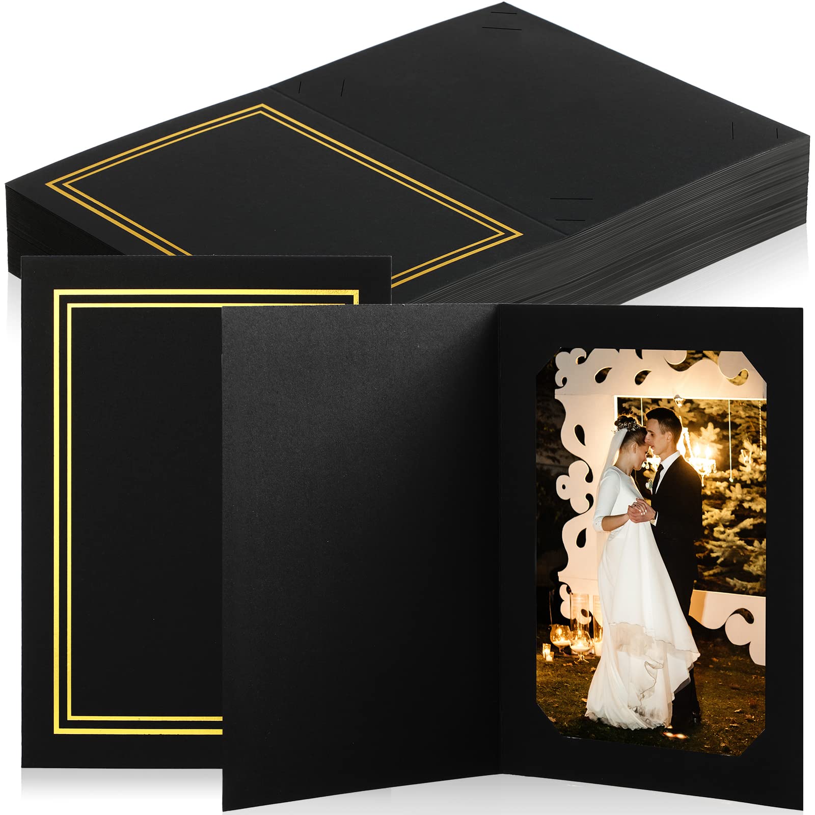 Fainne 100 Pcs Photo Folders for 4x6 or 5x7 Pictures Photo Frame Note ...