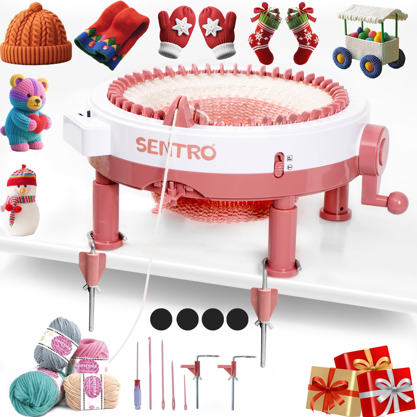 SENTRO Upgraded 48 Needle Knitting Machine, Circle Knit Loom Machine ...