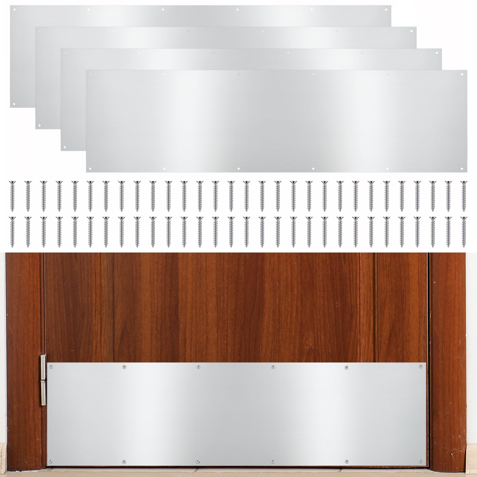 Tatuo 4 Pcs Door Kick Plates Kick Plates for Exterior Interior Doors ...