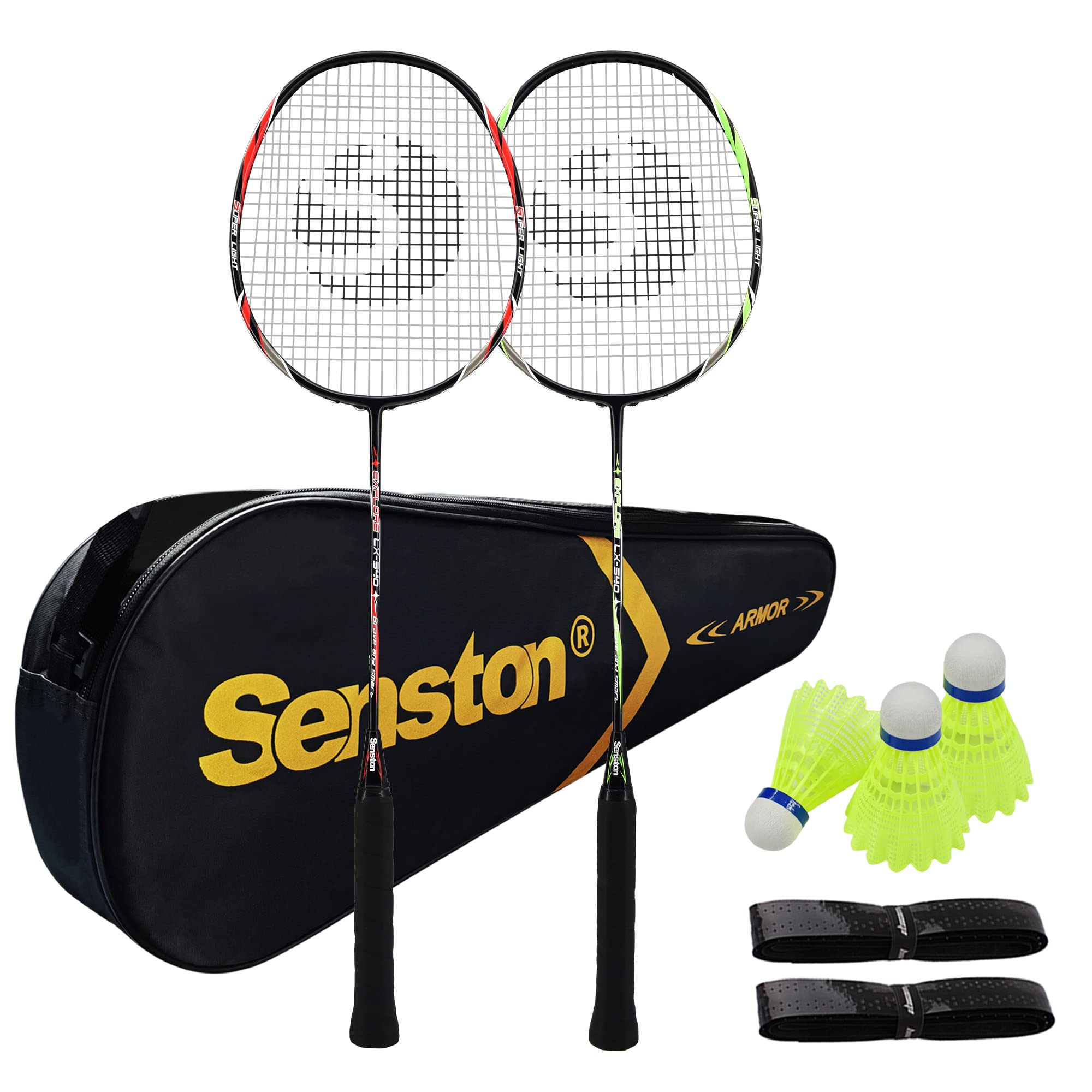 Mua Senston Badminton Set Graphite Shaft Badminton Racket 2 Pack ...