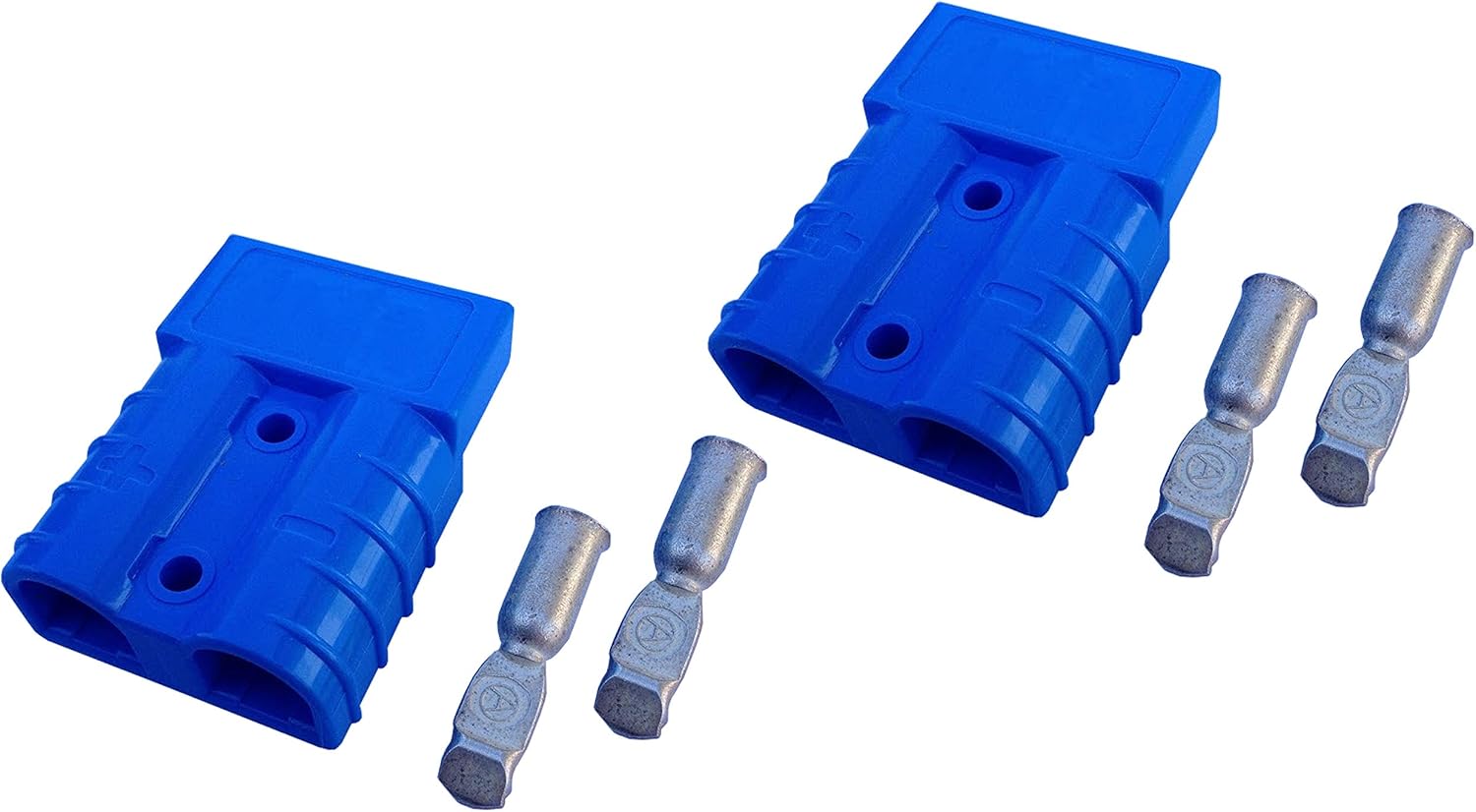 Batterie Stecker 50A 4-6 mm2 blau Set Steckverbinder für Gabelstapler ...