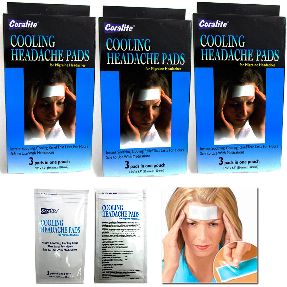 Mua 9 Pc Cooling Migraine Headache Pads Soothing Pain Relief Therapy ...