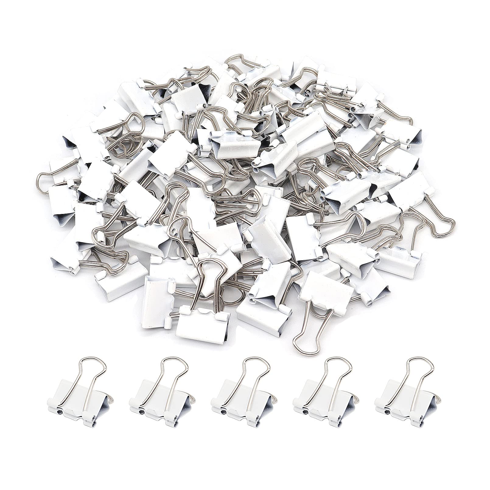 Mini Binder Clips, Paper Clip, Small Paper Clamps 15mm (5/8 inch), 100 ...