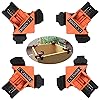 90 Degree Corner Clamp, 4 Pack Adjustable Single Handle Spring Loaded ...