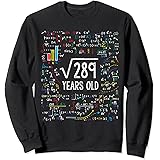 Square Root Of 289 17th Birthday 17 Year Old Gifts Math Bday T-Shirt