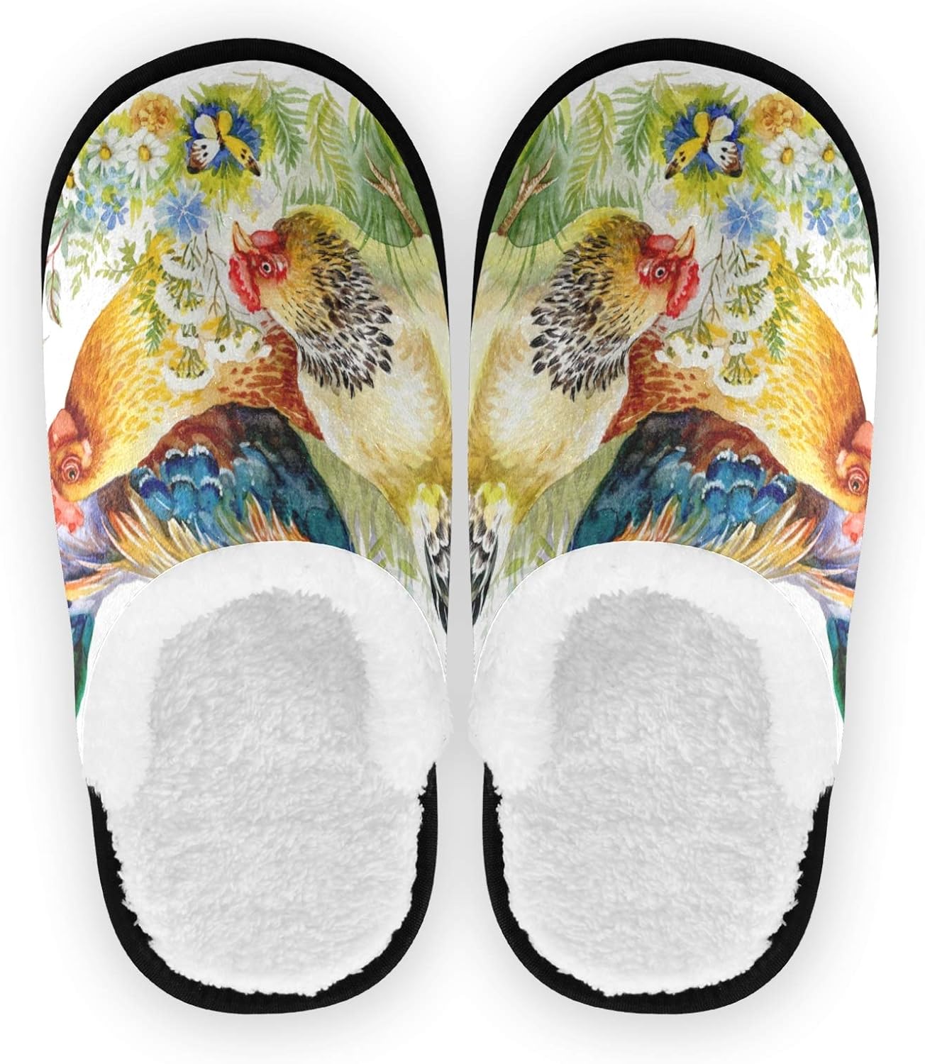 Amazon.com | Linomo Vintage Chicken Rooster Slippers for Women Men Kids ...