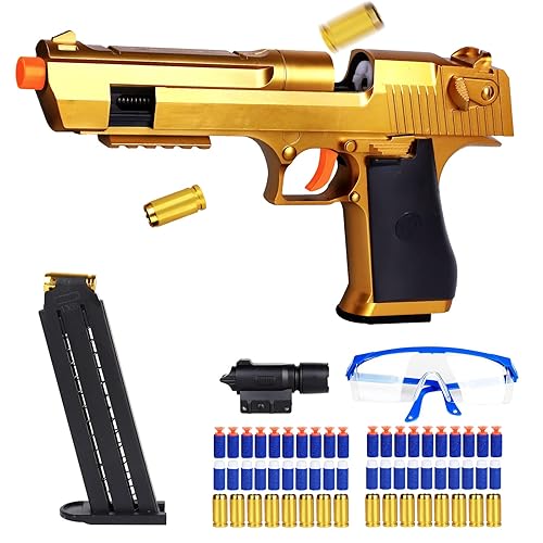 Toy Gun with Jump Ejecting Mag, Soft Bullets & Suction Soft Bullet ...