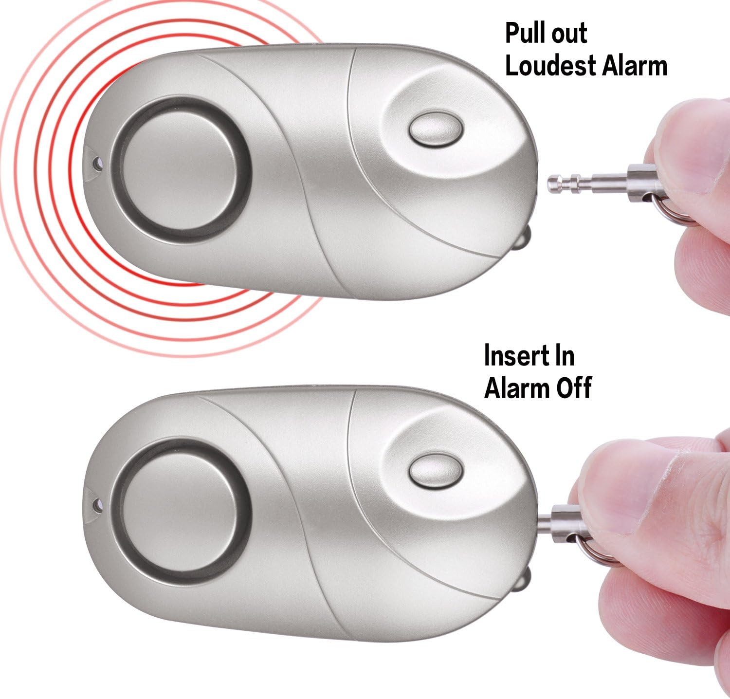 Aboat 5Pack 140 DB Personal Alarm Emergency Safety key Chain Siren ...