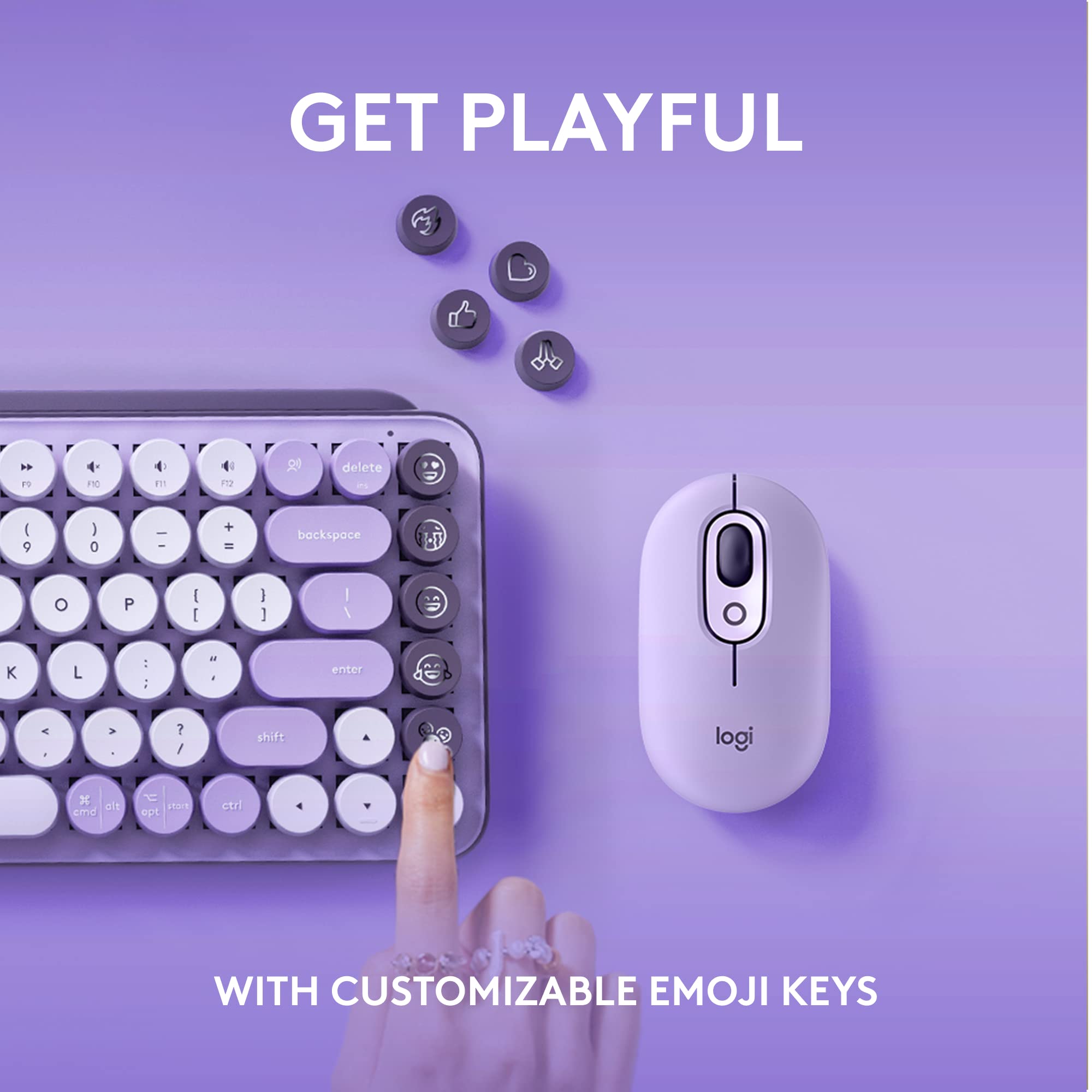 Mua Logitech POP Keys Mechanical Wireless Keyboard with Customizable ...