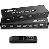 Amazon.com: IBIT 4x2 HDMI Matrix Switch Ultra HD 4K x 2K@30Hz Switcher ...