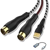 Amazon.com: Fasgear USB C MIDI Cable with Type C to USB Adapter, 6ft ...