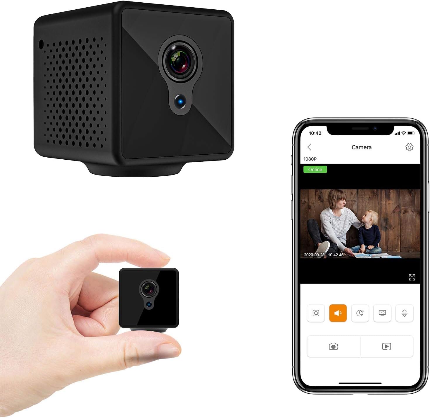Amazon.com : Relohas 1080P Mini Camera, 1080P Wireless Camera Small ...