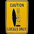 Amazon.com: Treasure Gurus Locals Only Beach Surf Surfing Tiki Totem ...