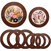Amazon.com: Wenqik 6 Pcs Wood Embroidery Hoop Frame Set 8 Inch ...