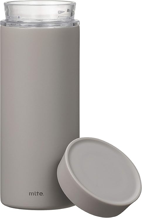 Amazon.co.jp： シービージャパン 水筒 グレー 食洗機対応 350ml 直飲み ステンレス ボトル 真空 断熱 EL ボトル Mlte: ホーム＆キッチン