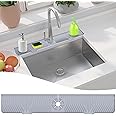 Amazon.com: Longer Sink Splash Guard Mat 33 inch, Silicone Faucet ...