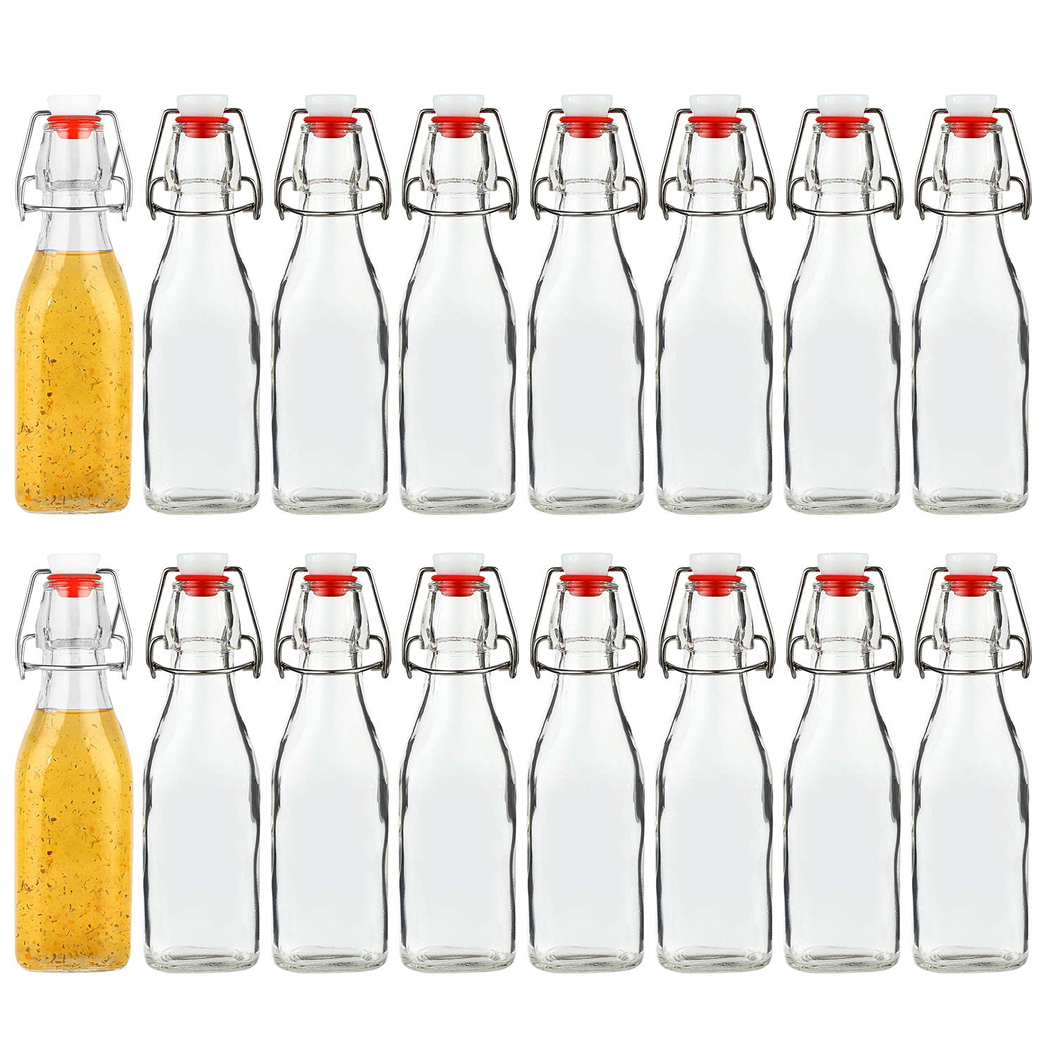 Encheng 8oz Glass Bottles With With Air Tight Lids,Beer Bottles For ...