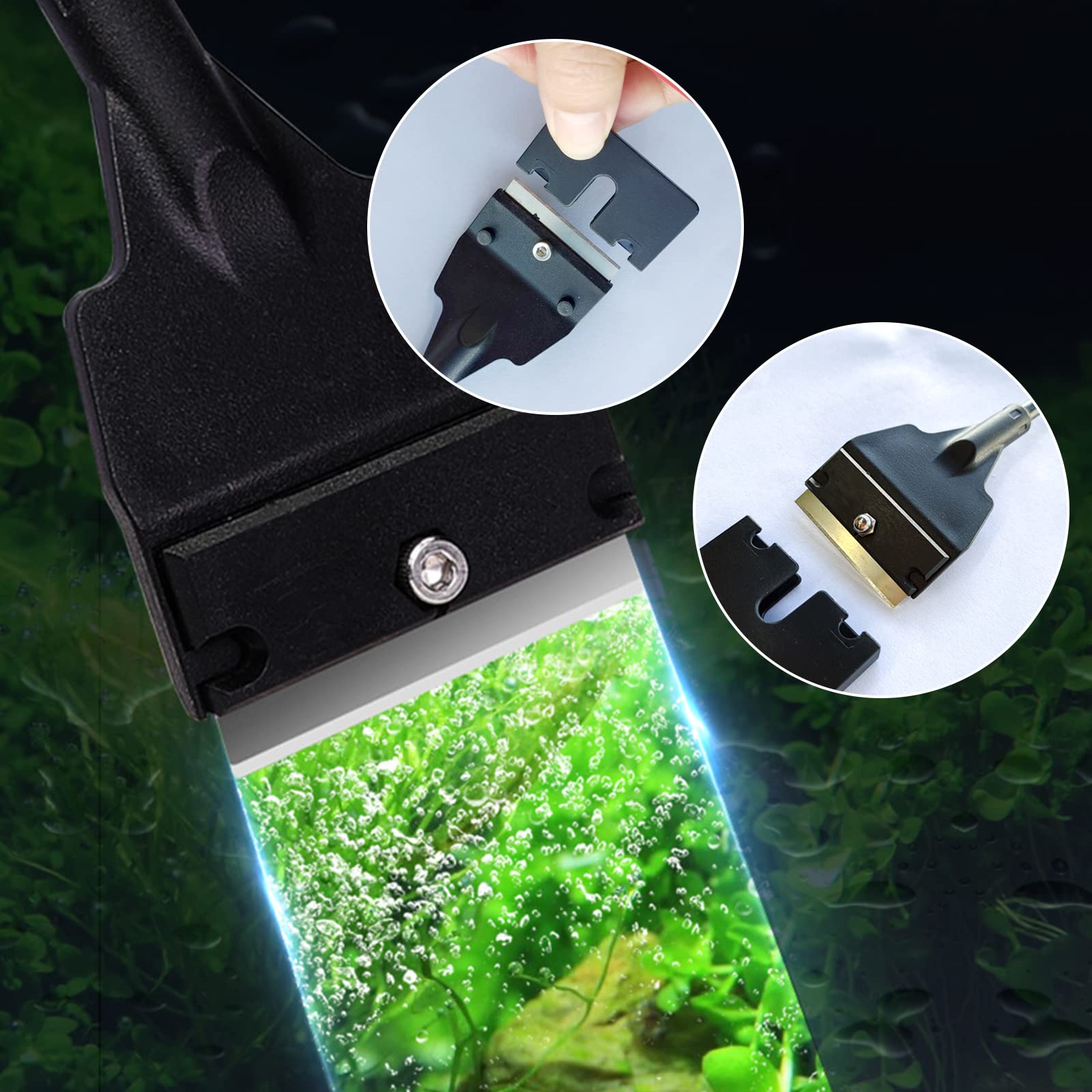 Aquarium Algae Scraper Fish Tank Cleaning Tools Alloy Cleaner Brush ...