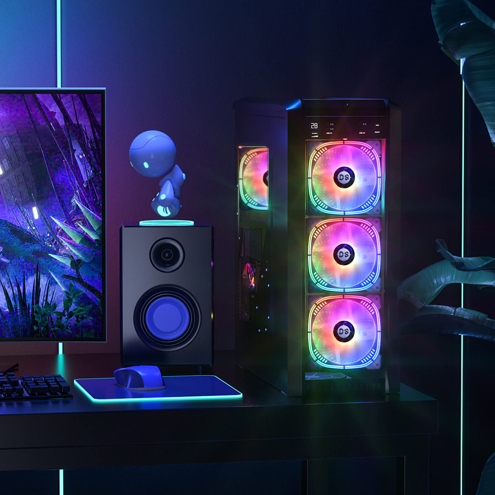 Mua DS Addressable RGB 120mm LED Fans (6 Pack, G Series) with ...