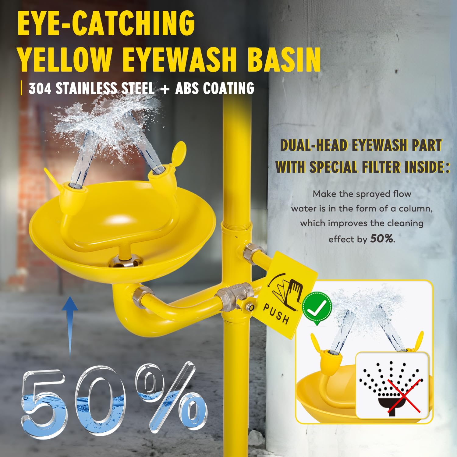 Mua Emergency Shower Eye Wash Station Eyewash Station Safety Shower ...