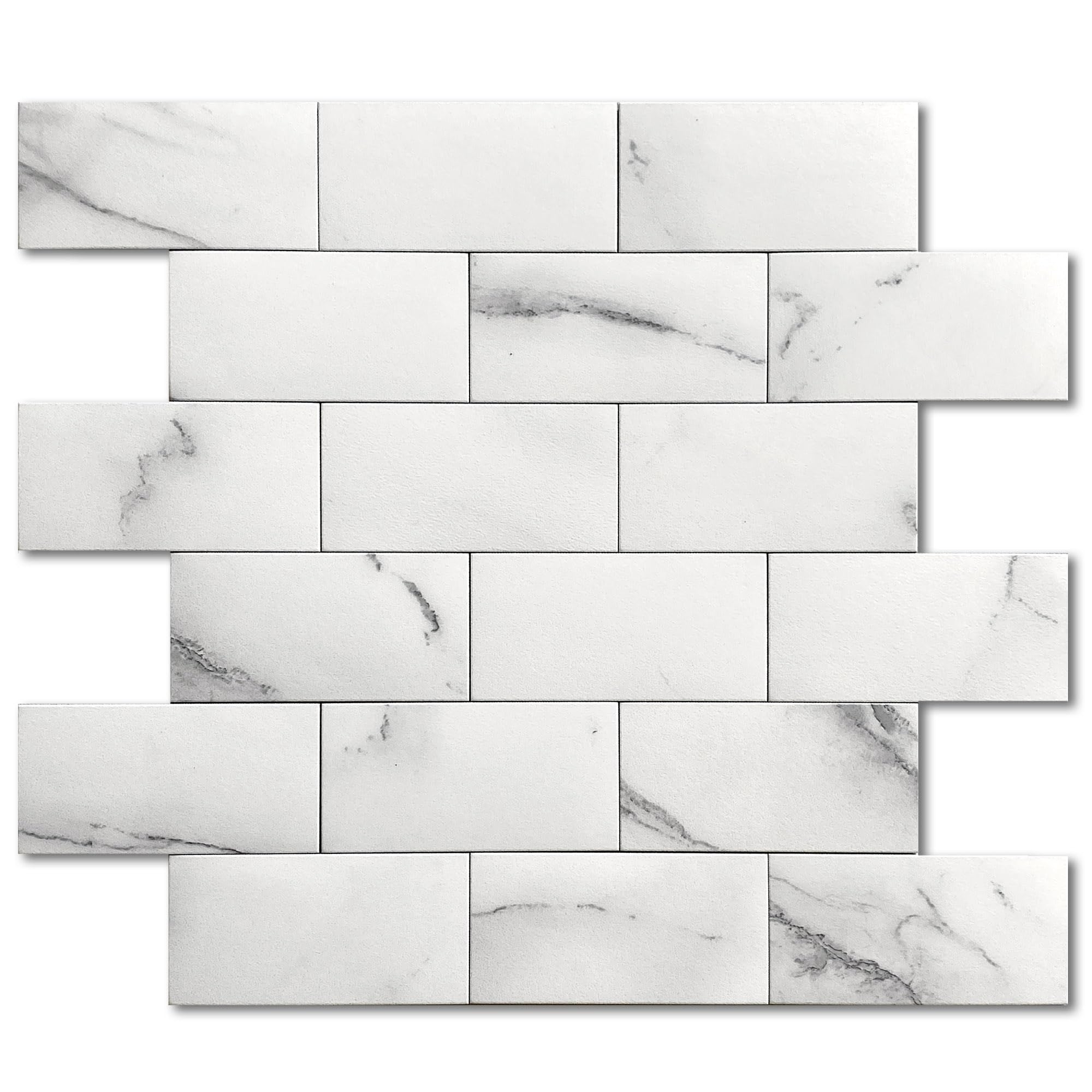 Shower Wall Panels 10-Pack Peel & Stick Backsplash Tiles - 12x12 Marble ...