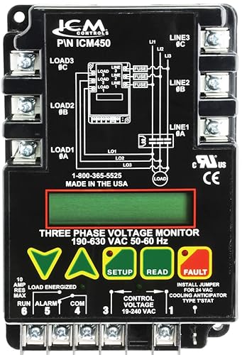 ICM Controls ICM450A Programmable 3-Phase Line Voltage Monitor in Kuwait | Whizz