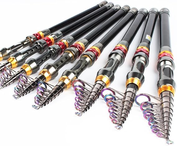 Goture Telescopic Fishing Rod Portable Carbon Fiber Spinning Fishing ...