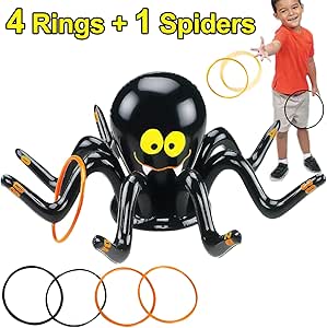 Amazon.com: Inflatable Spider Ring Toss Game for Kids Halloween ...