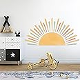 Amazon.com: Half Sun Wall Decal - Removable Sunburst Wall Stickers ...