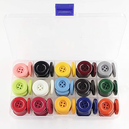 1Inch (25mm) Sorting Plastic Large Craft Buttons for Sewing Coat,for ...