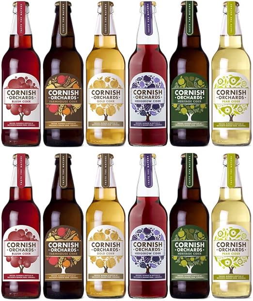 Cornish Orchard Cider Collection 12 x 500ml Glass Bottles: Amazon.co.uk ...