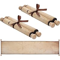 Amazon.com: Epakh 2 Pack Blank Paper Scrolls Wrapped on Wood Rod for ...
