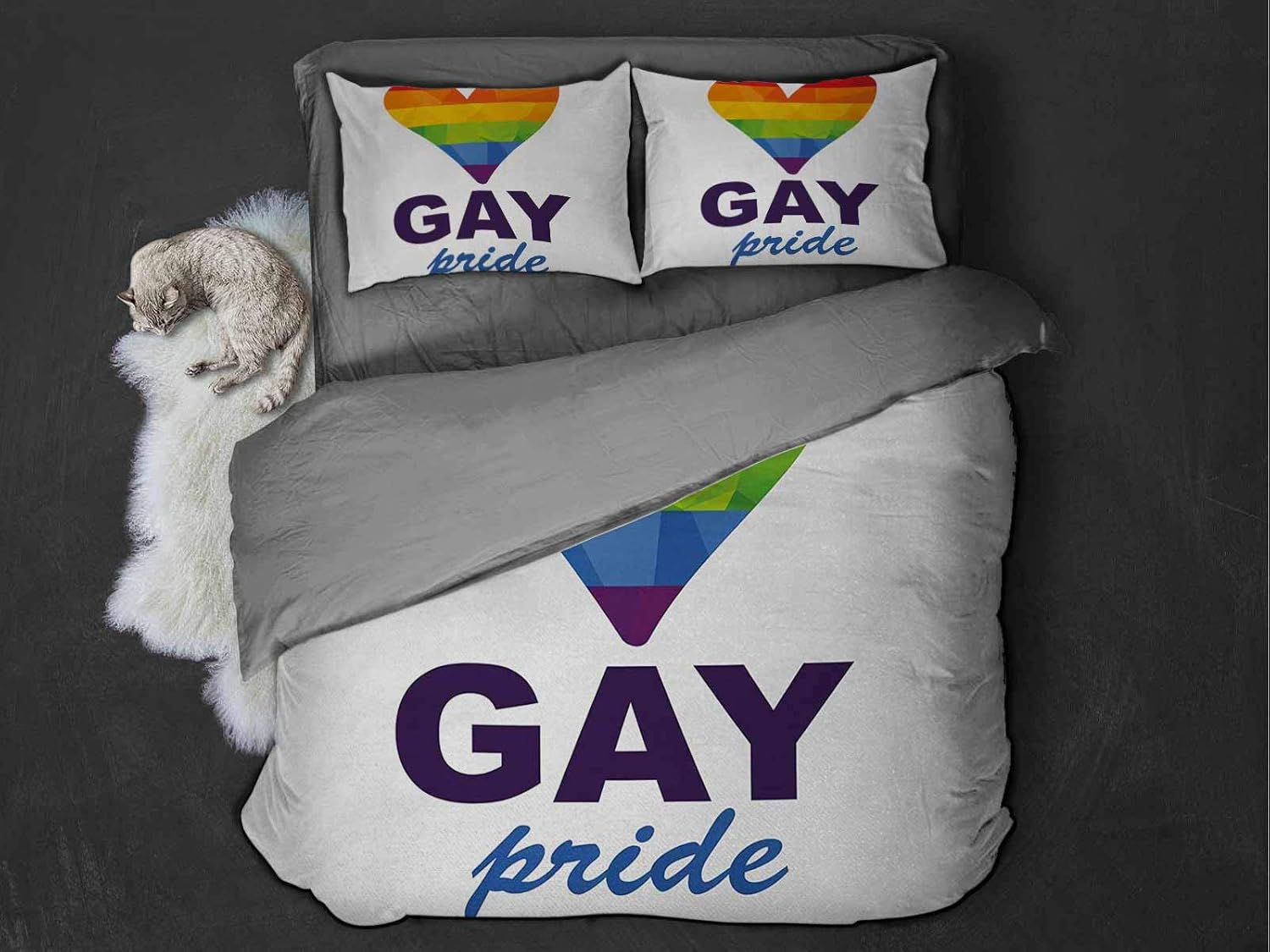 Pride Comfort Luxurious Softest Premium Bed Sheet Set Polygonal Gay ...