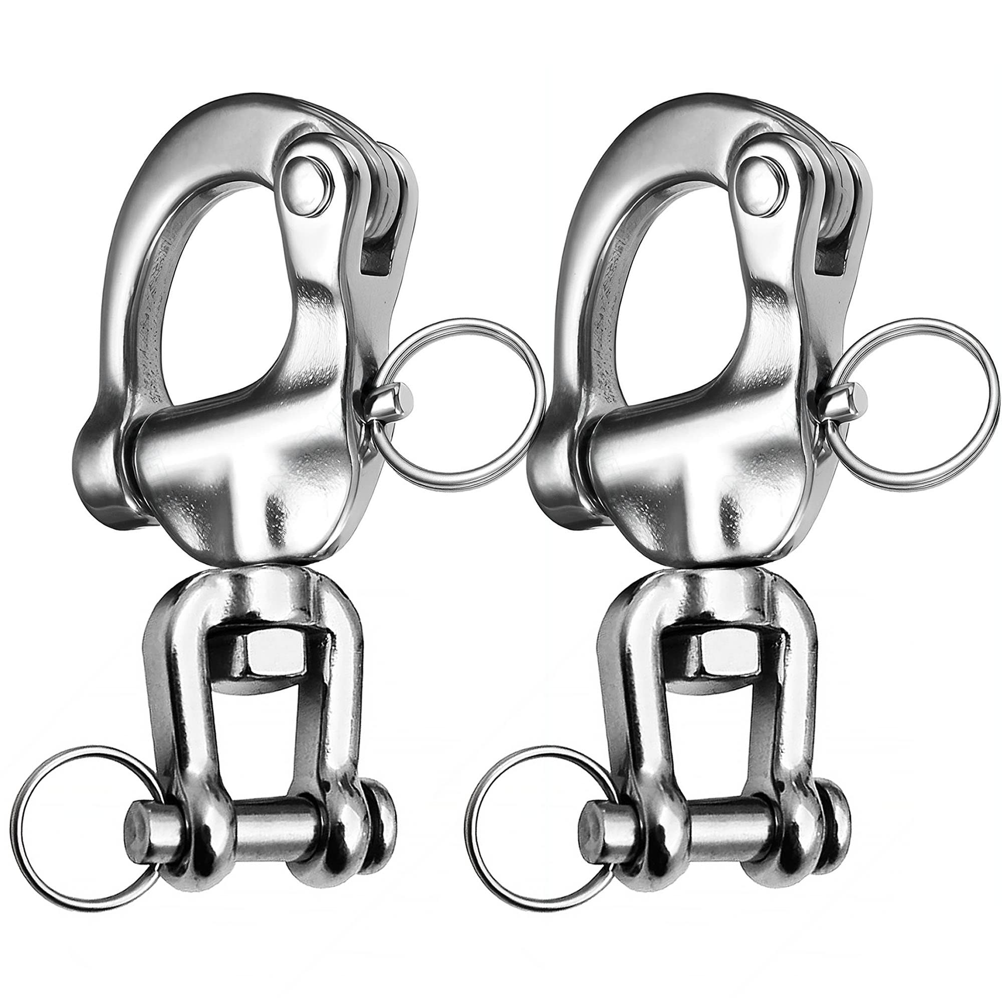 NECMETU Snap Shackle Sailing Halyard, 316 Stainless Steel Clevis Swivel ...