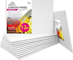 Amazon.com: PHOENIX Painting Canvas Panels 5x7 Inch, 12 Value Pack - 8 ...