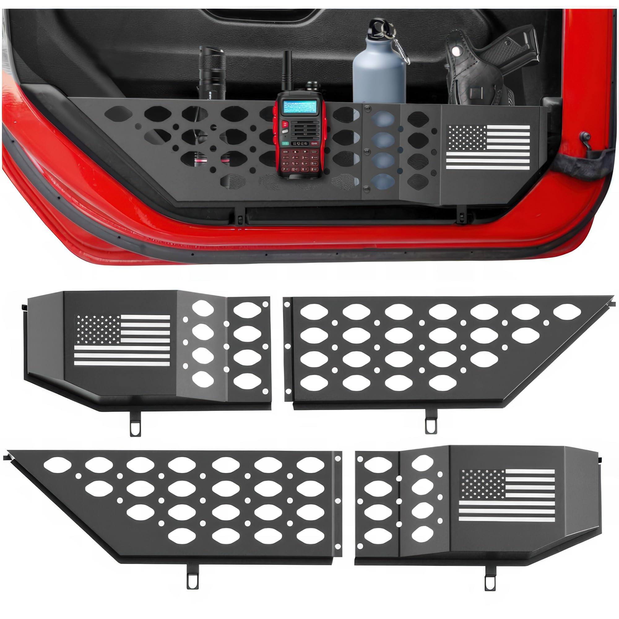 PICURA Metal Front Door Pocket Storage Box for Jeep Wrangler?Door Side ...