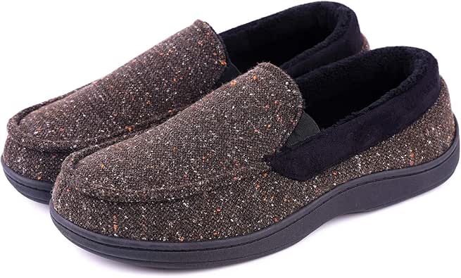 LongBay Men's Moccasin Slippers Loafer House Shoes: Amazon.ca: Shoes ...
