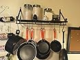 Amazon.com: ZESPROKA FBA_JW-SL5E-AJVR Kitchen Wall Pot Pan Rack,with 10 ...