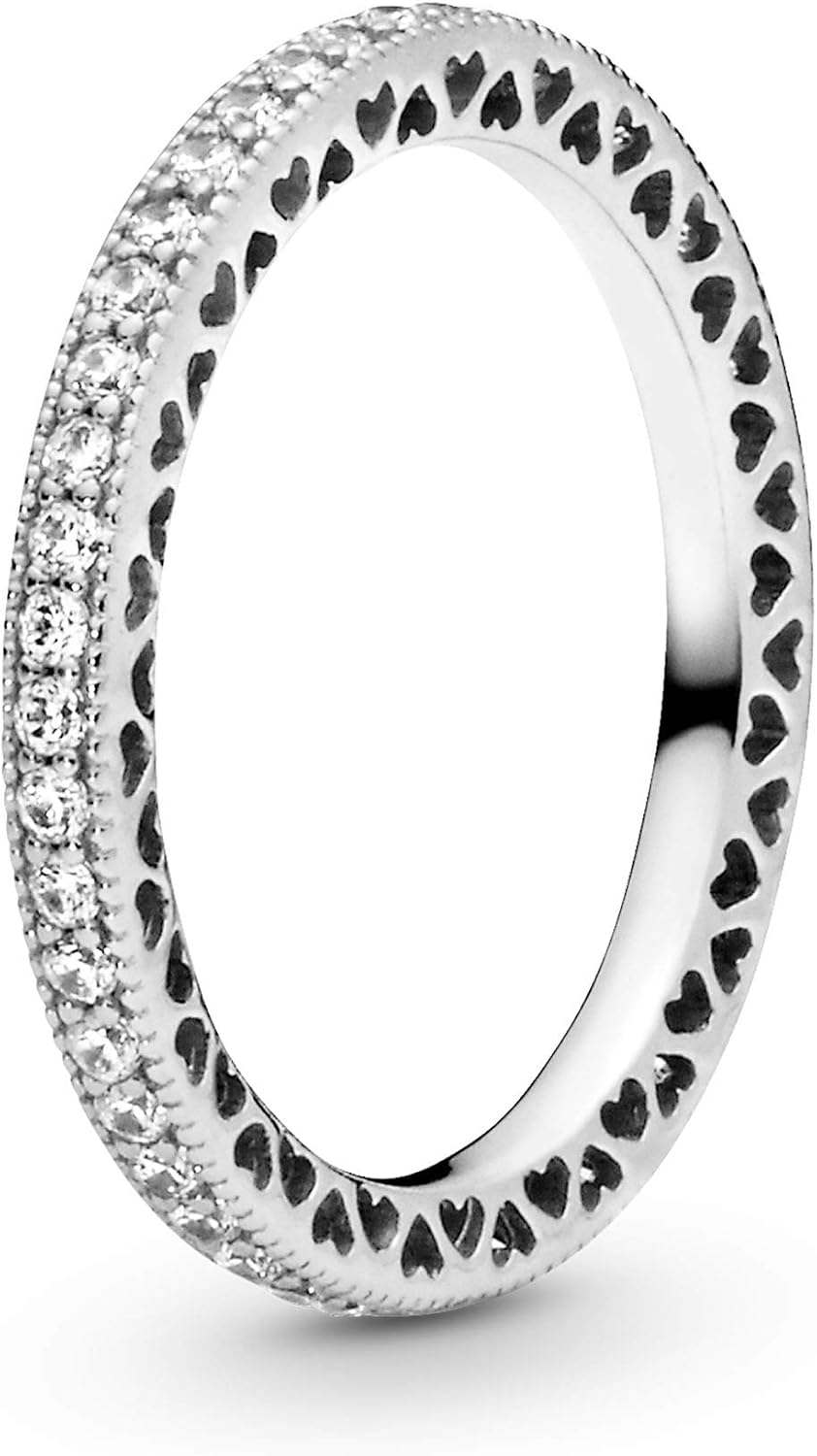 PANDORA Hearts Of Pandora Ring Sterling Silver Clear Cubic Zirconia PANDORA Hearts Of Pandora Ring Sterling Silver Clear Cubic Zirconia