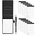 12 Pack Mini Pocket Notepad Holder Set, Small Pocket Notebook Pen ...