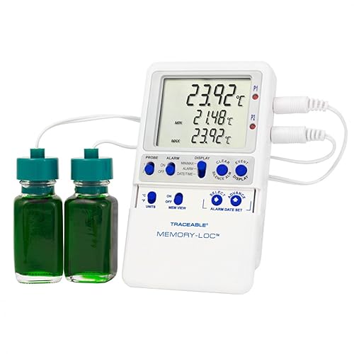 Traceable® Memory-Loc Dual Zone Calibrated Temperature Monitor & Data ...