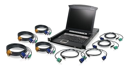IOGEAR Rackmount 8-Port KVM Switch Console with 17-inch TFT LCD Active ...
