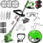 Amazon.com: Electric Weed Wacker On Wheels Cordless Weed Eater Battery ...