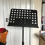 Tiger MUS7-BK Orchestral Music Stand, All Metal Construction Fully ...